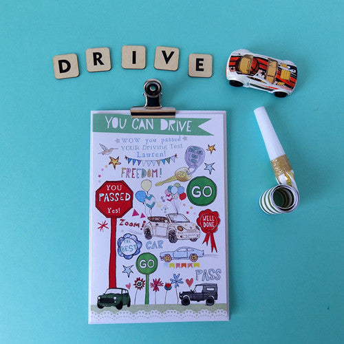 Personalised 'Passed' Driving Test Card – Alice Palace