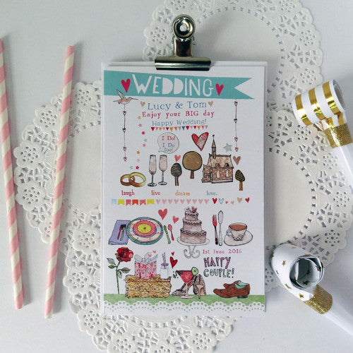 Personalised Wedding Card – Alice Palace