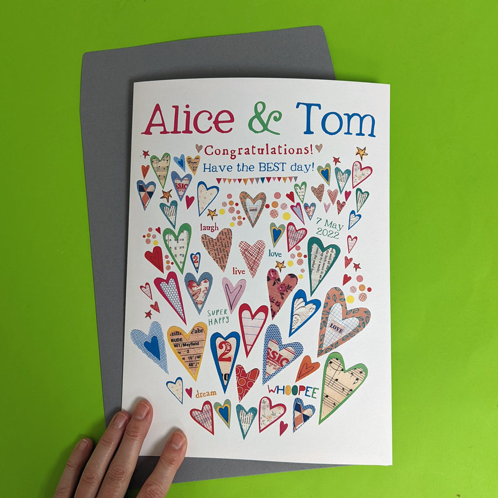 Personalised Big Wedding Card – Alice Palace