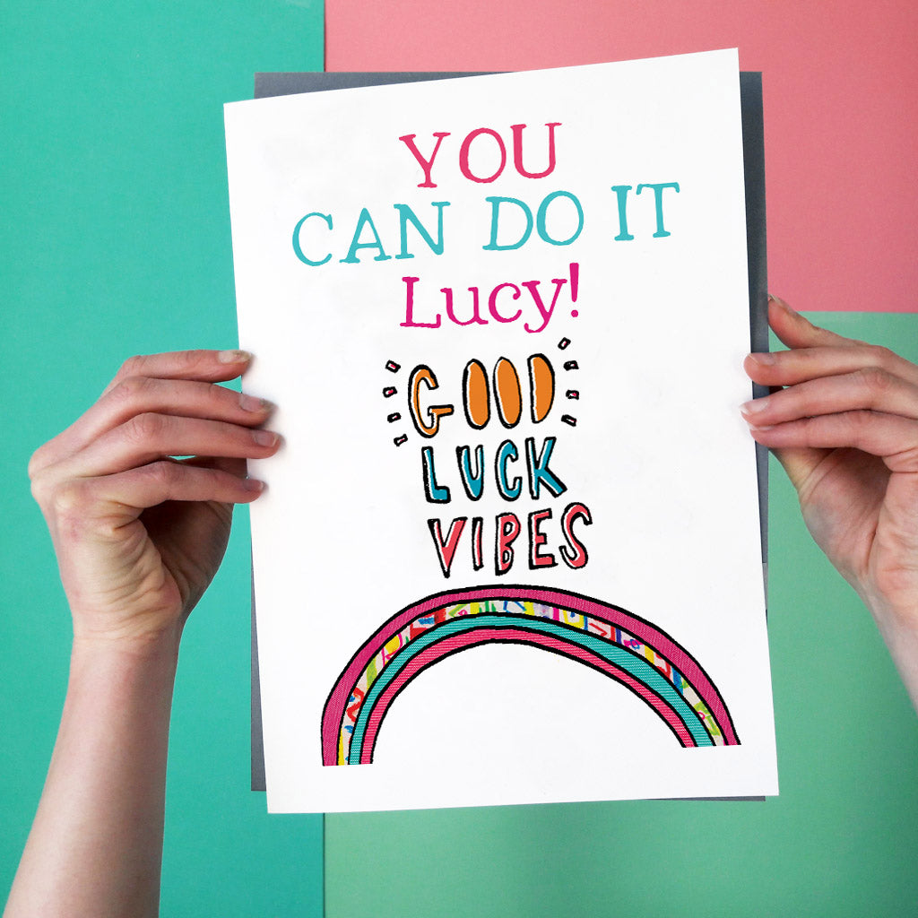 Personalised Big Good Luck Card – Alice Palace